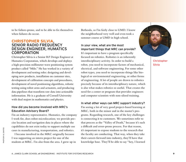 Maryland Robotics Center - MRC News Spring 2025 - Page 8-9