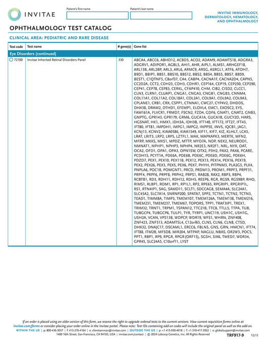 Invitae - TRF917 Invitae_Imm_Derm_Hem_Opth_Diagnostic_Requisition_Form ...