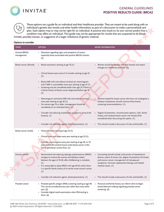 Invitae - SR272_Invitae_Sample_Report_BRCA2_Positive - Page 7