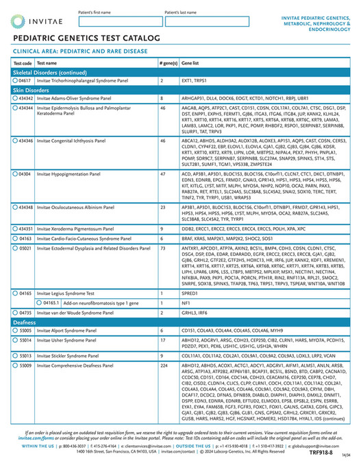 Invitae - TRF918 Invitae_Pediatrics_Metabolic_Nephrology_Requisition ...