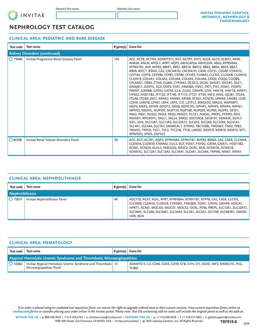 Invitae - TRF918 Invitae_Pediatrics_Metabolic_Nephrology_Requisition ...