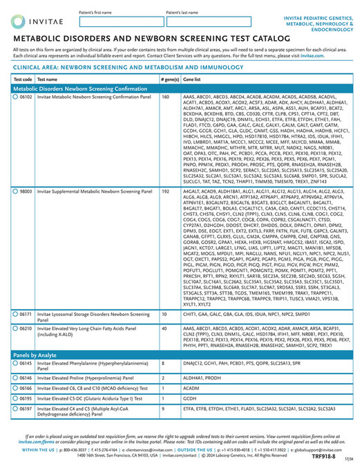 Invitae - TRF918 Invitae_Pediatrics_Metabolic_Nephrology_Requisition ...