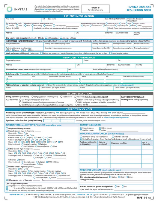 Invitae - TRF818 Invitae Urology - Page 1