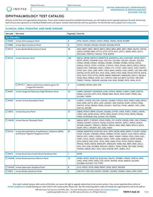 Invitae - TRF917-XUS Invitae_Immuno_Derm_Hema_Ophth_Requisition Form ...