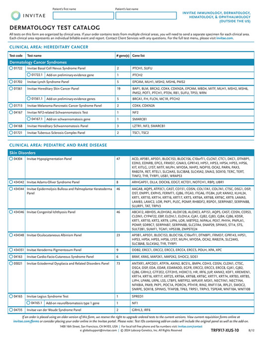 Invitae - TRF917-XUS Invitae_Immuno_Derm_Hema_Ophth_Requisition Form ...