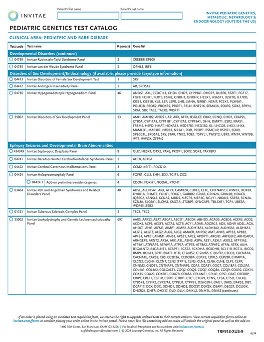 Invitae - TRF918-XUS_Invitae_Peds_Metab_Nephr_Endocrin Requisition Form ...