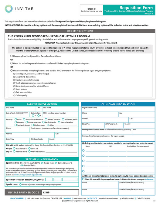 Invitae - TRF1004 Kyowa Kirin KKHP - Page 1