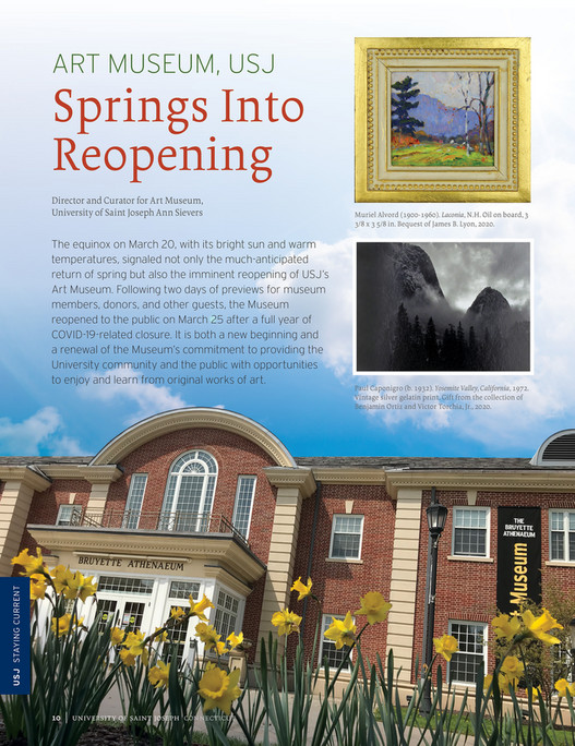 University of Saint Joseph - Outlook Magazine Spring 2021 - Page 8-9