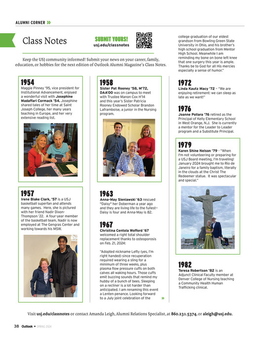 University of Saint Joseph - Outlook Alumni Magazine - Spring 2024 ...