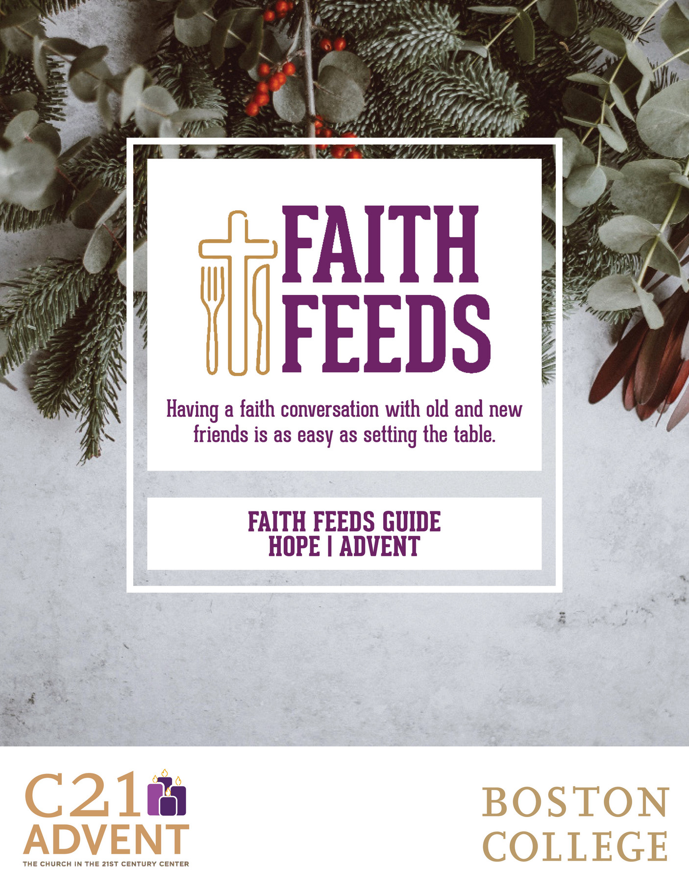 Boston College - Faith Feeds Guide Hope - Advent - Page 12-13 Boston College - Faith Feeds Guide Hope - Advent - Page 12-13