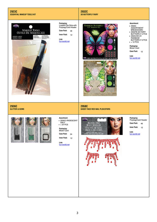 SKS Novelty Co. - 2026 Fun World Makeup - Page 1