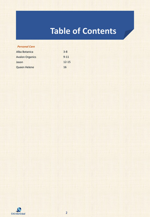 CAS InterGlobal - 2023 Hain Celestial - Personal Care Catalog - Page 2-3 - Created with Publitas.com