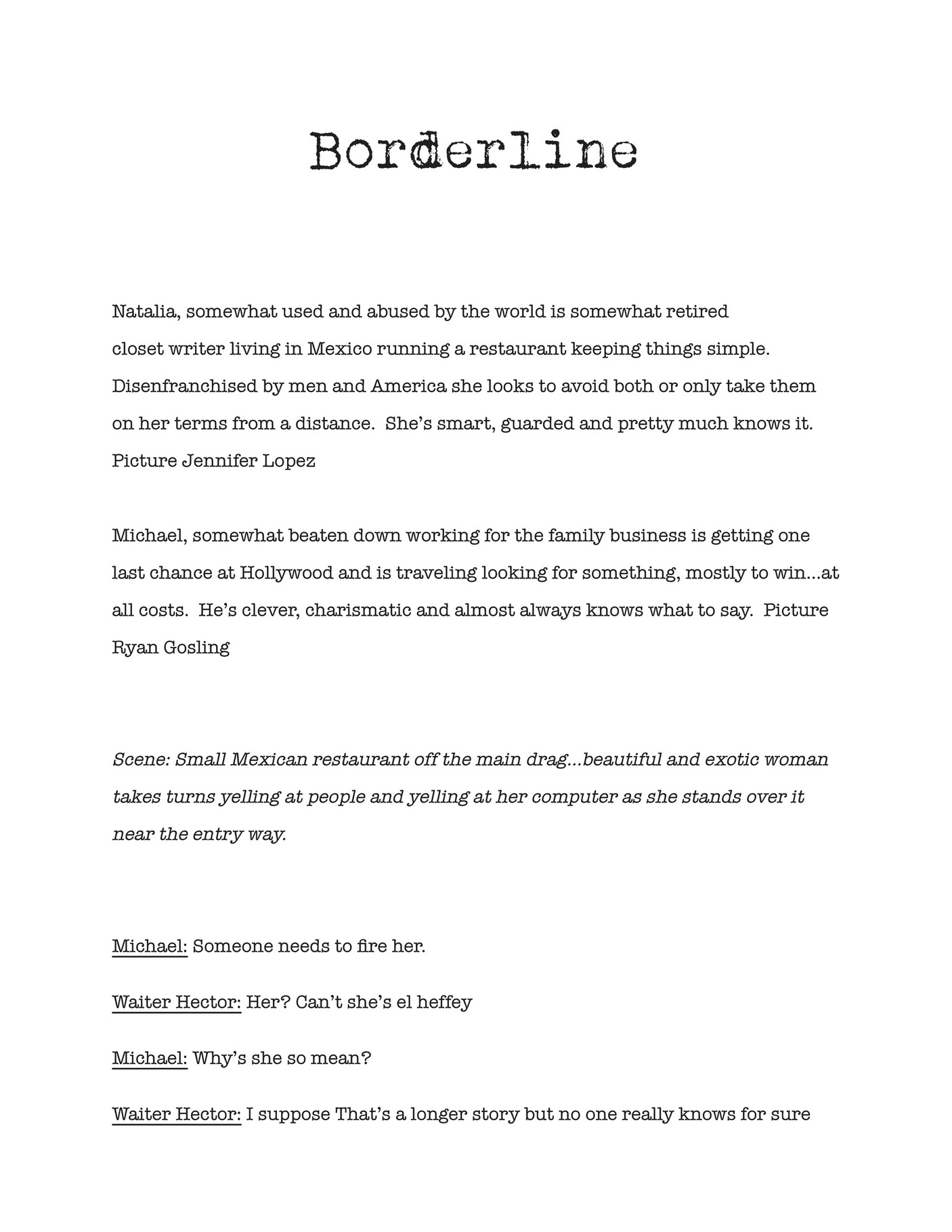 Top Talent Magazine - Borderline (Screenplay by David T. Fagan) - Page 1