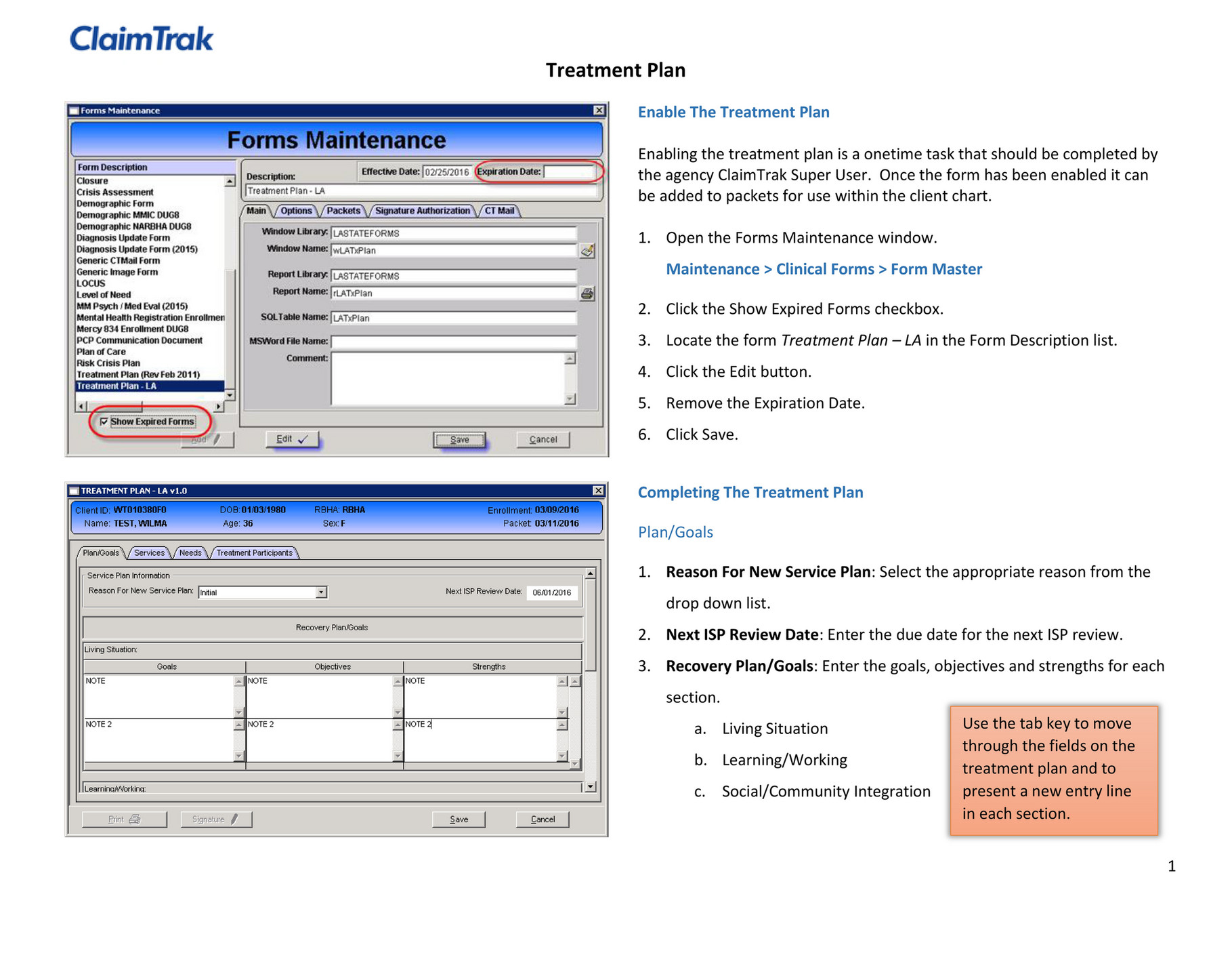 ClaimTrak - Treatment Plan - Page 2 - Created with Publitas.com