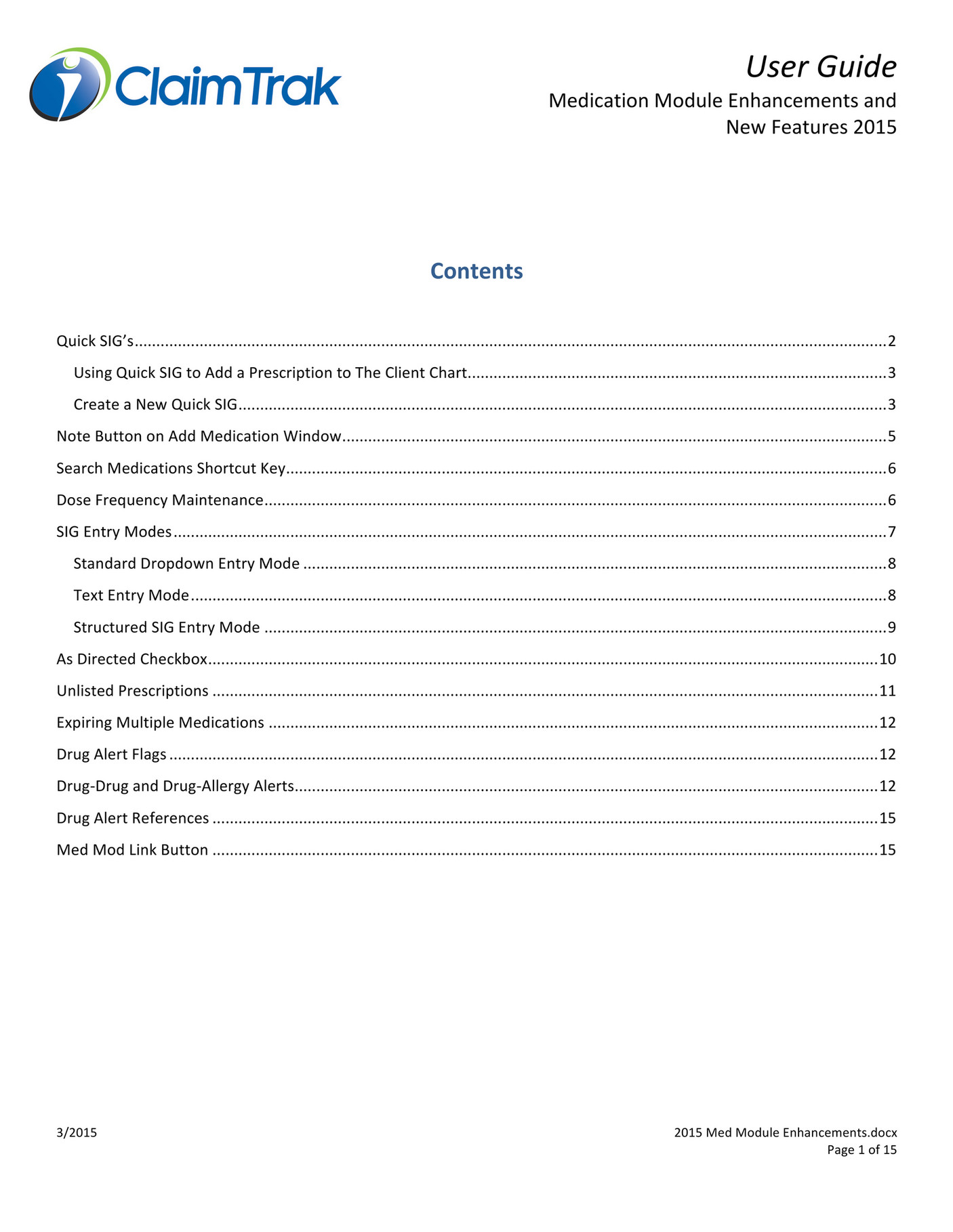 ClaimTrak - Medication Module - Page 9 - Created with Publitas.com