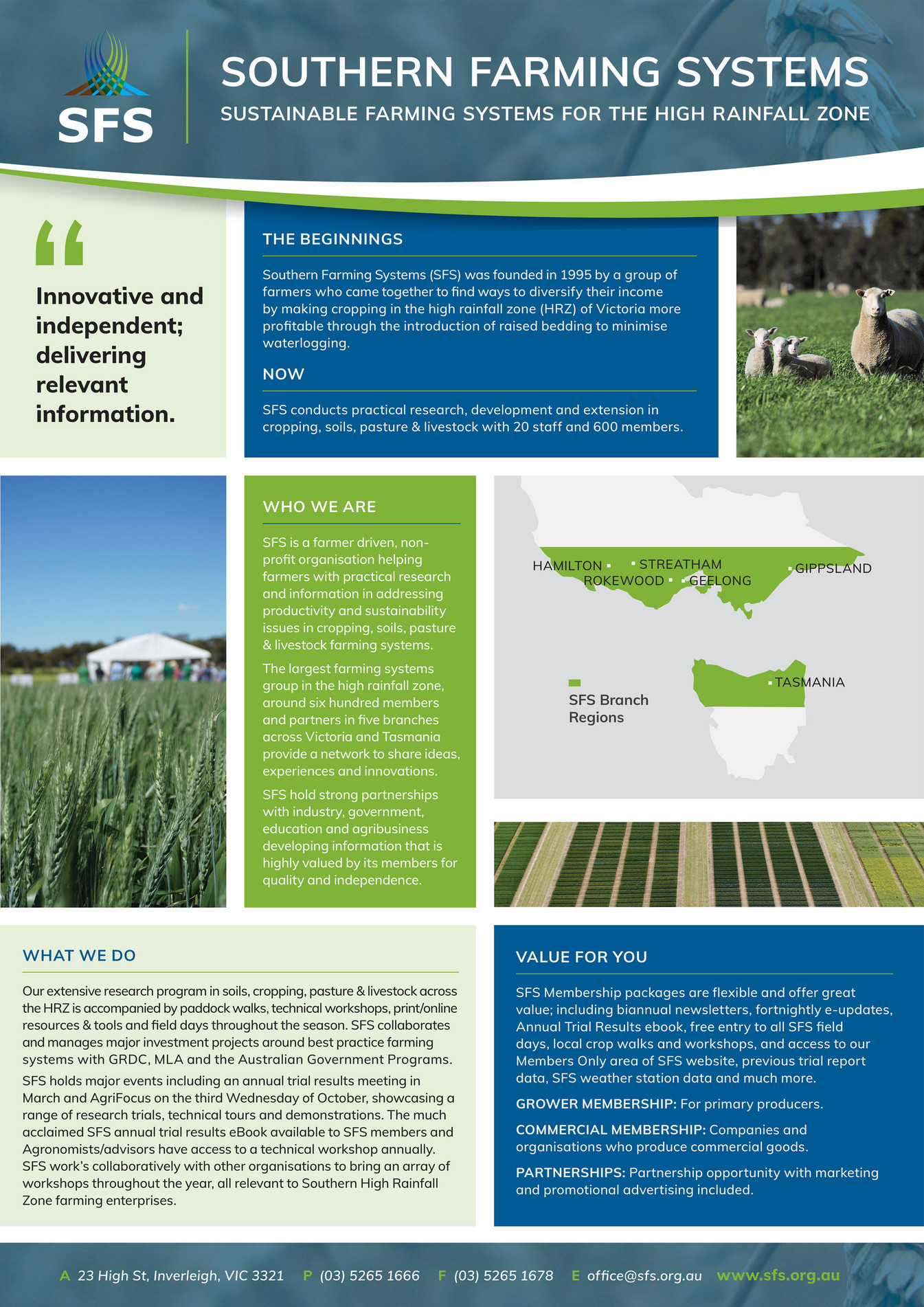 Southern Farming Systems - 2021 SFS Brochure - Page 1