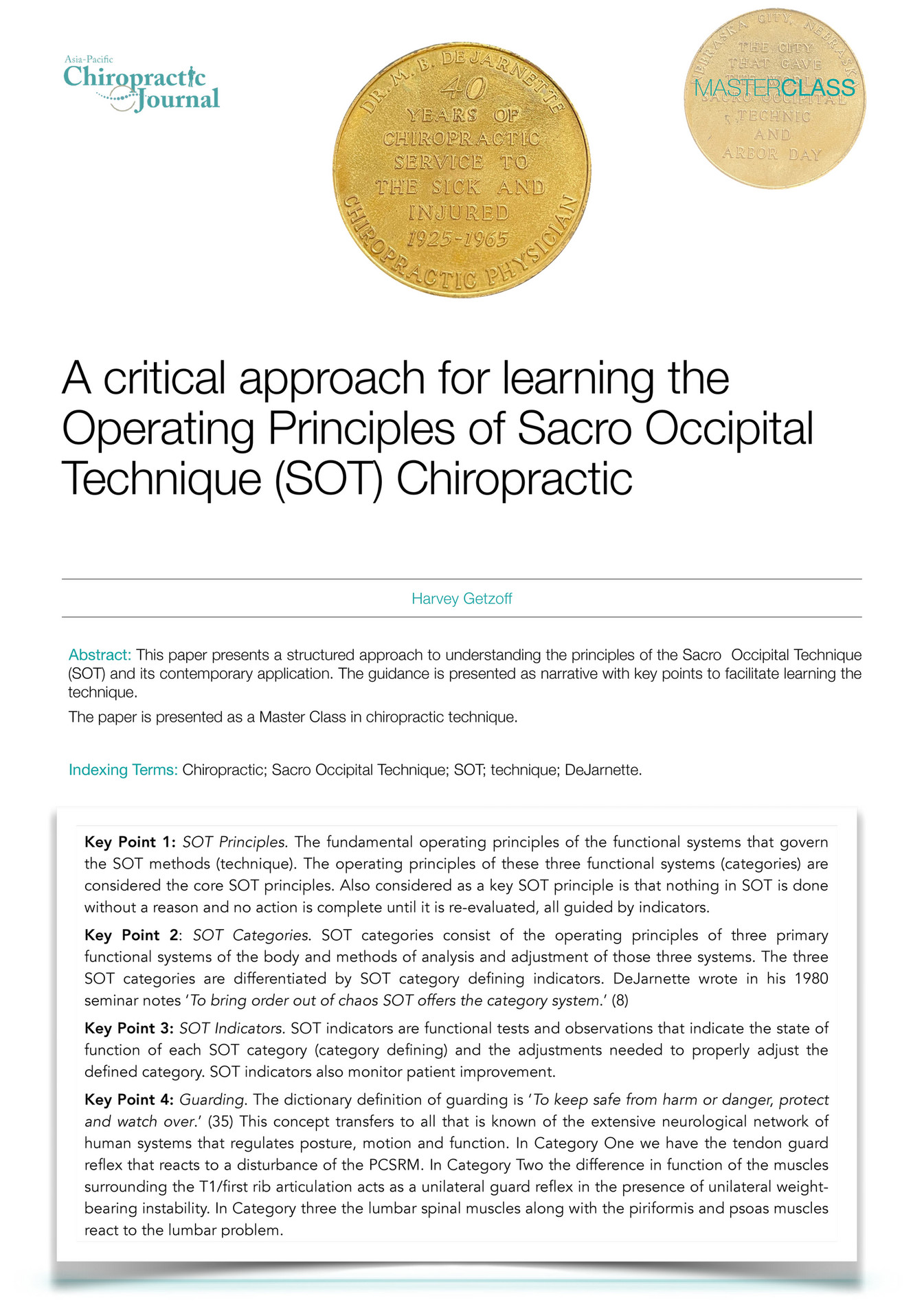 Getzoff H; A critical approach for learning the Operating Principles of ...