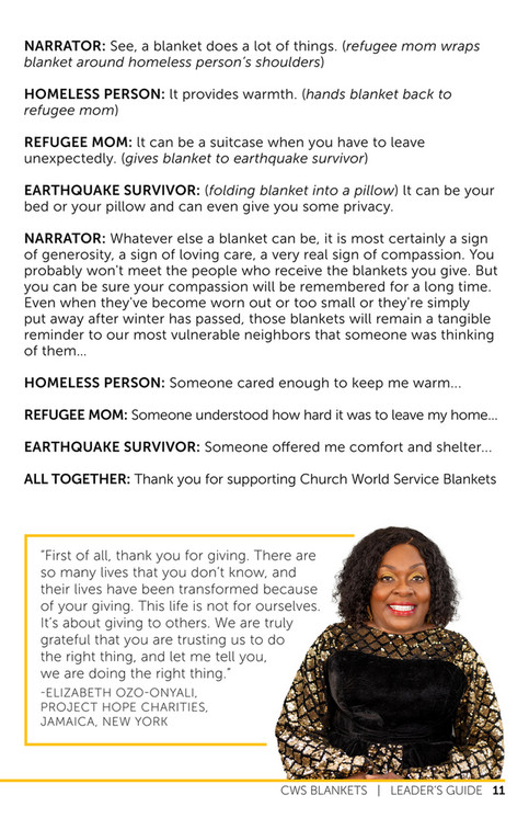 Church World Service - CWS Blanket Leaders Guide - Page 10-11