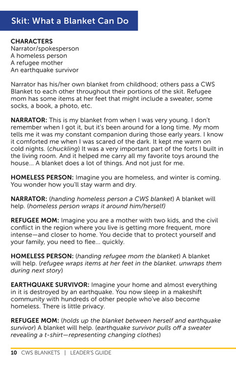 Church World Service - CWS Blanket Leaders Guide - Page 10-11