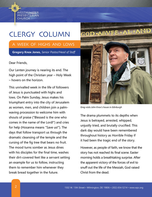 Westminster Presbyterian Church – Westminster Chimes – April 2025 ...