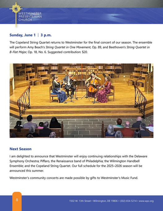 Westminster Presbyterian Church – Westminster Chimes – May/June 2025 ...