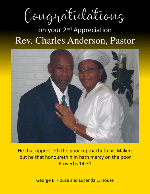 Greater New Jerusalem Baptist Church - 2ND PASTORAL ANNIVERSARY PASTOR ...