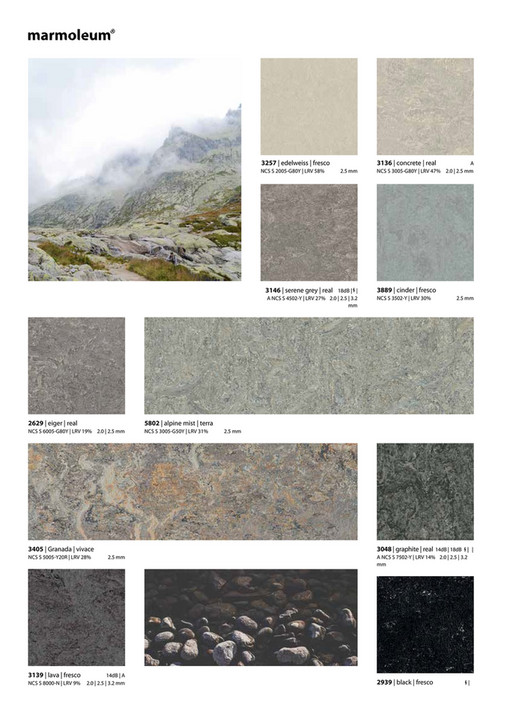 Forbo Flooring NL Stalenboek | Marmoleum Marbled - Pagina 10-11
