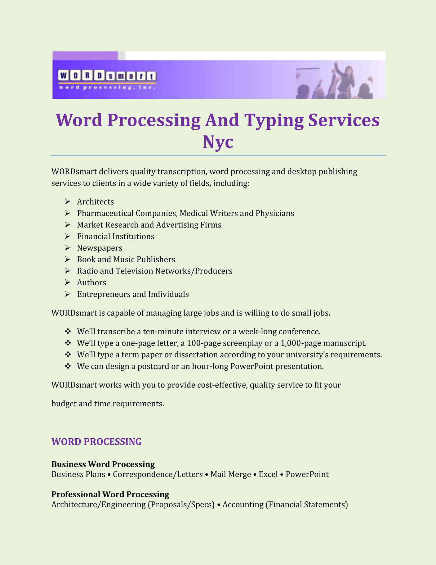 wordsmartinc - Word Processing And Typing Services Nyc - Page 4-5 ...