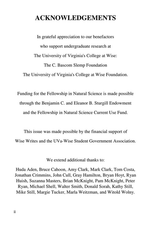 University of Virginia's College at Wise - Lux 2019 - Page 1