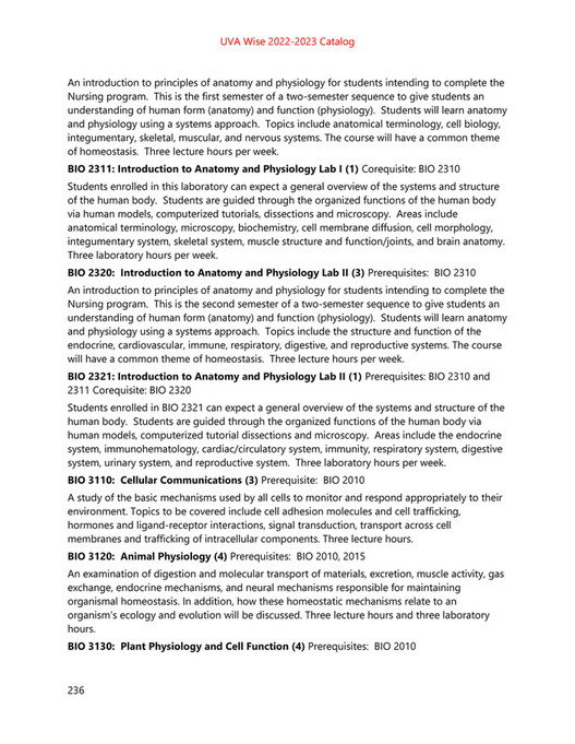 University of Virginia's College at Wise - College Catalog 2022-2023 ...