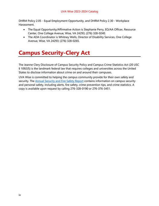 University of Virginia's College at Wise - College Catalog 2023-2024 ...