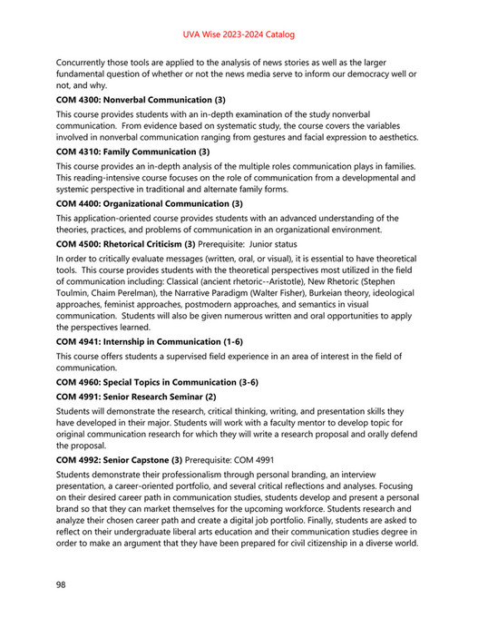 University of Virginia's College at Wise - College Catalog 2023-2024 ...