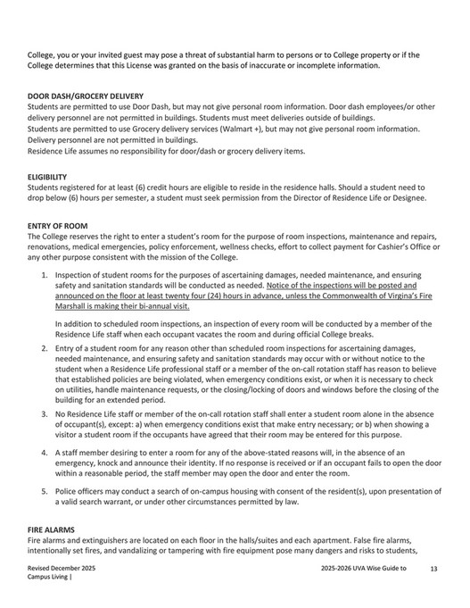 University of Virginia's College at Wise - Guide to Campus Living ...