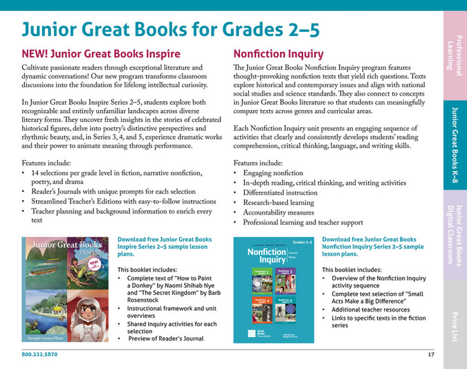Great Books Foundation - Junior Great Books K–8 Catalog 2025-26 - Page ...