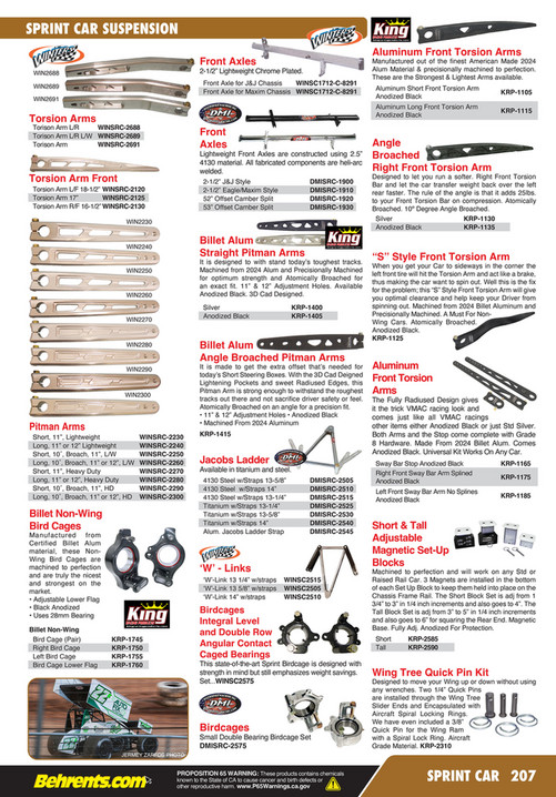 Behrent's Performance Warehouse Master Parts Catalog 2024 - Page 206-207