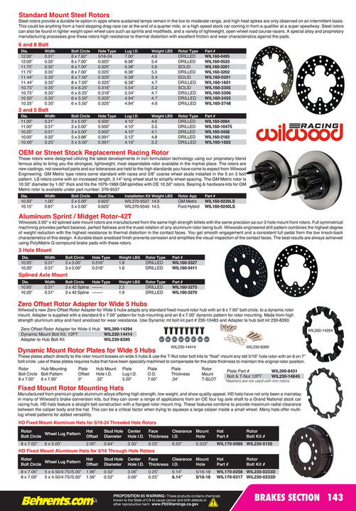 Behrent's Performance Warehouse Master Parts Catalog 2024 - Page 142-143