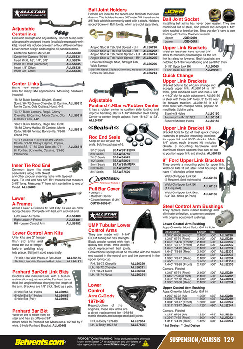 Behrent's Performance Warehouse Master Parts Catalog 2024 - Page 128-129