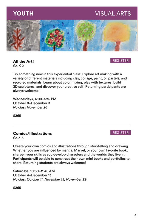 Mosesian Center for the Arts - Education Catalog | Fall 2025 - Page 4-5