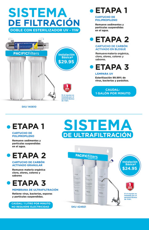 Vidri - Flyer Filtros Osmosis Inversa Pacific FIlters - Página 3