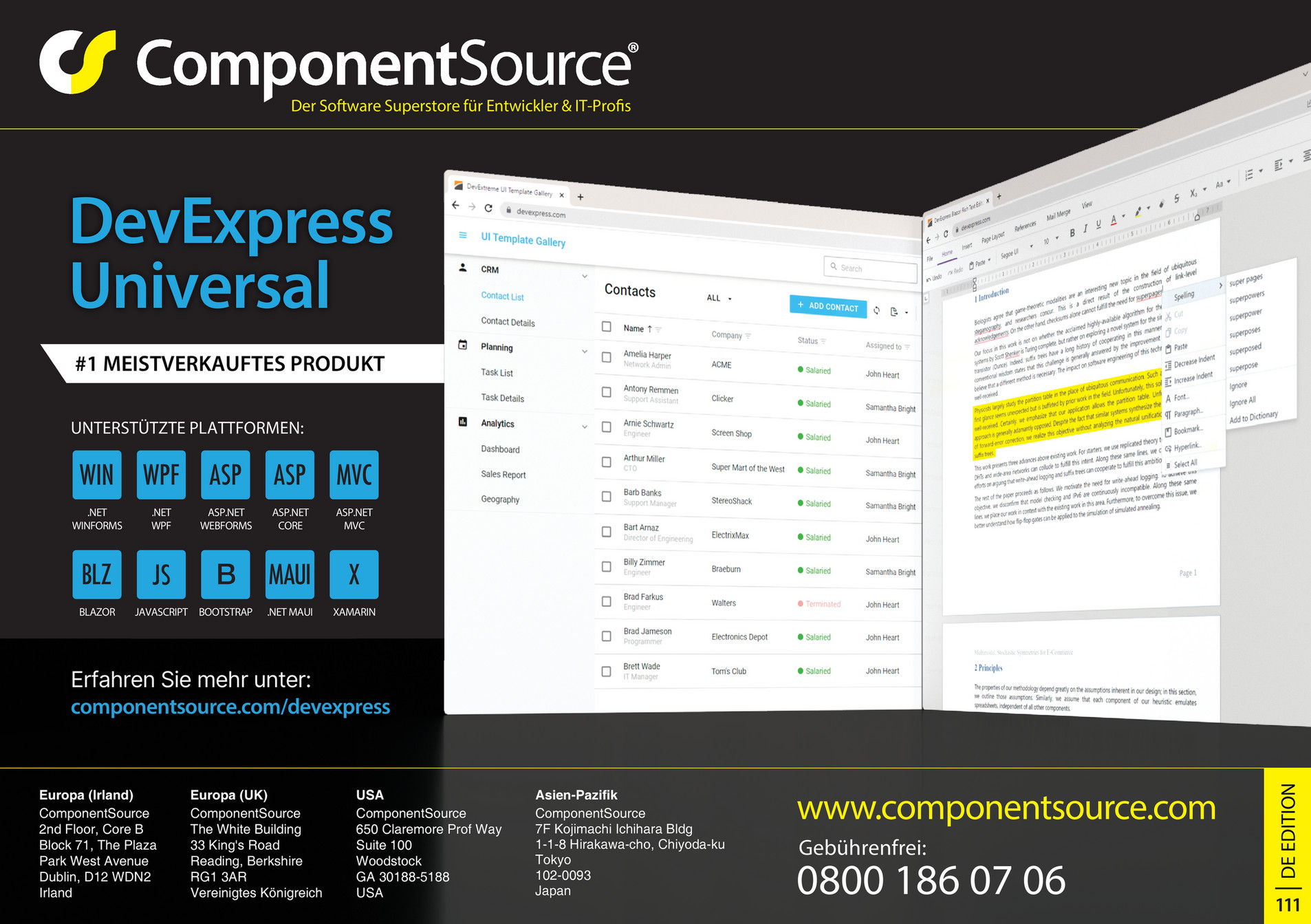 ComponentSource - ComponentSource Paper Catalog Issue 111 DE-EUR - Page 1