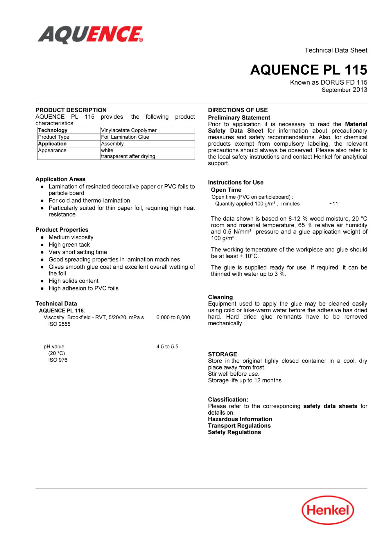 STUDIO DRVODOM - HENKEL AQUENCE PL 115 - Stranica 1 - Kreirano pomoću ...