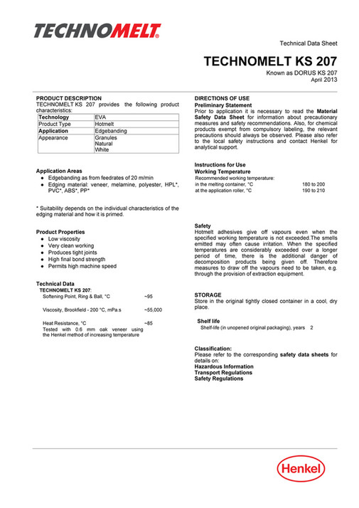 STUDIO DRVODOM - HENKEL TECHNOMELT KS207 - Stranica 1 - Kreirano pomoću ...