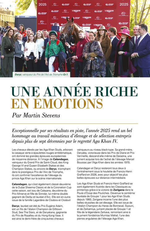 H.H. the Aga Khan's Studs - 2026_brochure_FR - Page 6-7