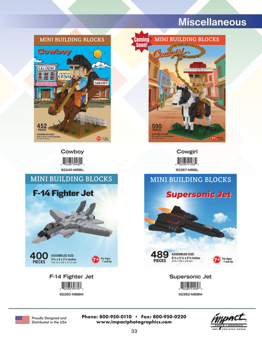 Philip David Company - Impact-Photographics-Building-Mini-Blocks-Catalog-2023 - Page 32-33