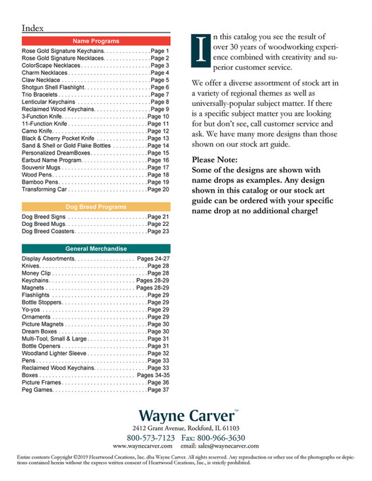 Philip David Company - Wayne-Carver-2023-Catalog - Page 2-3