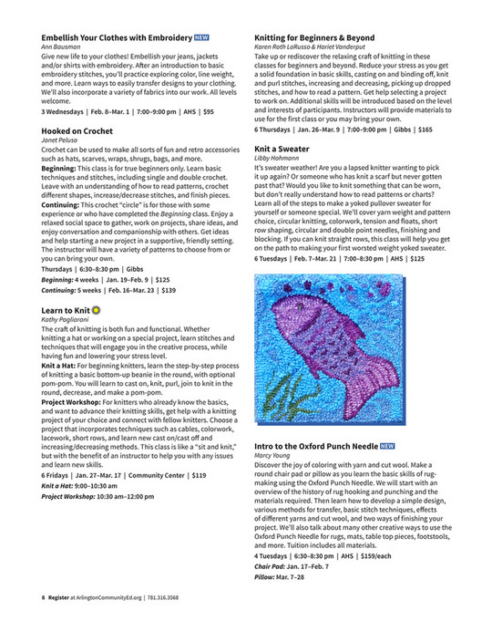 Arlington Community Education Winter 2023 Catalog - Page 10-11 Arlington Community Education Winter 2023 Catalog - Page 10-11