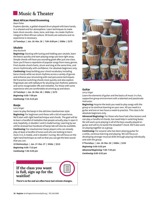 Arlington Community Education Winter 2024 Catalog - Page 28-29