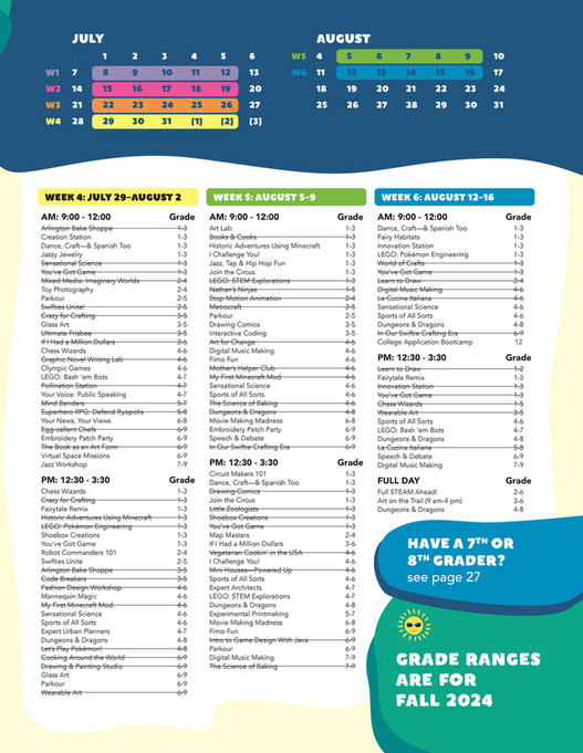 Arlington Community Education SummerFun 2024 Catalog - Page 4-5