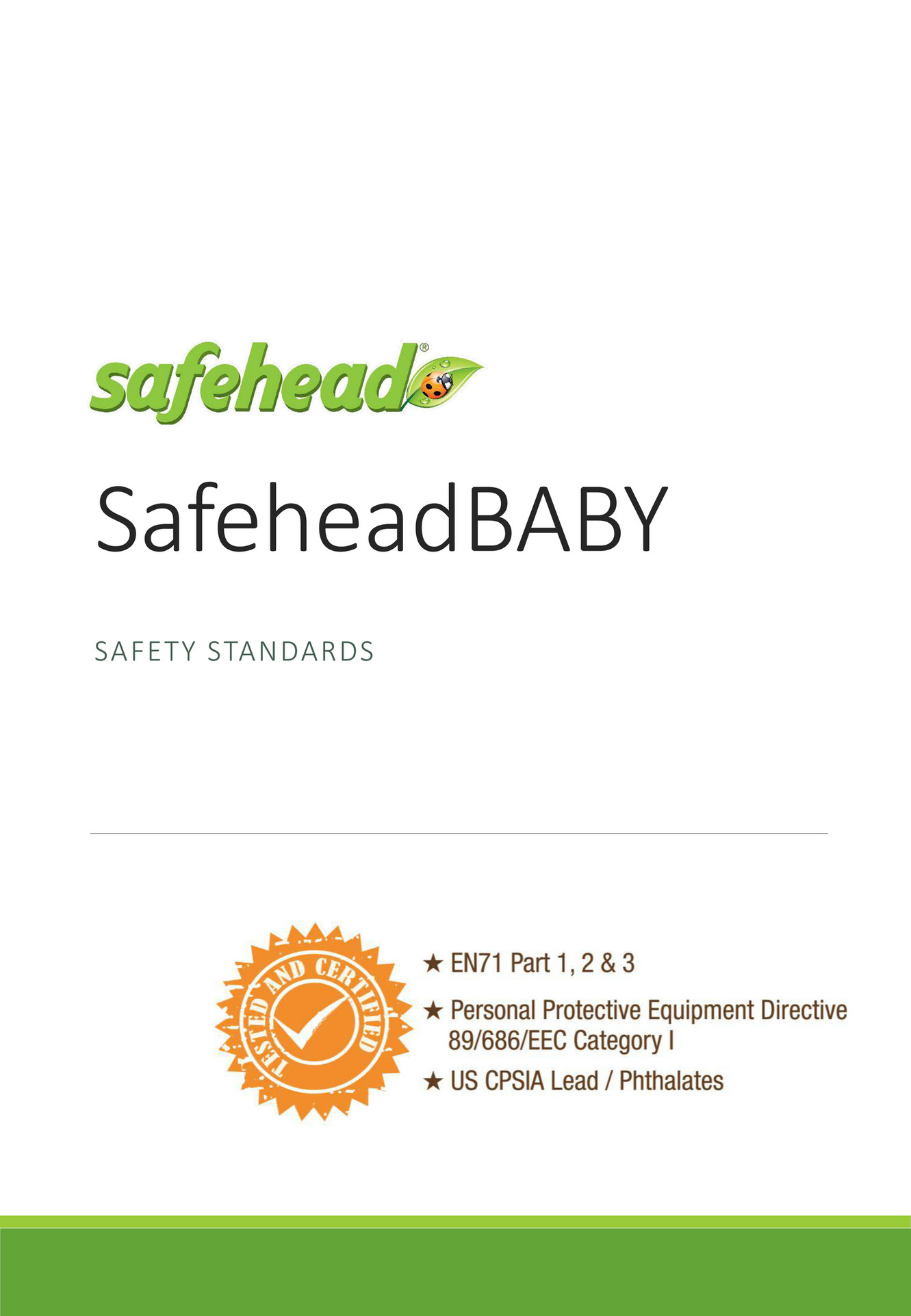 Baby Opt Group - Сертификат безопасности SafeheadBABY - Страница 1 ...