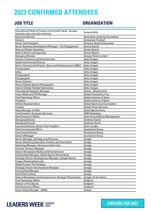 Leaders - Leaders Week London - 2023 Confirmed Attendees - Page 15